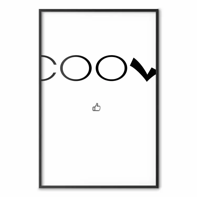 Plakat Cool - czarny angielski napis w dwóch różnych czcionkach na ...