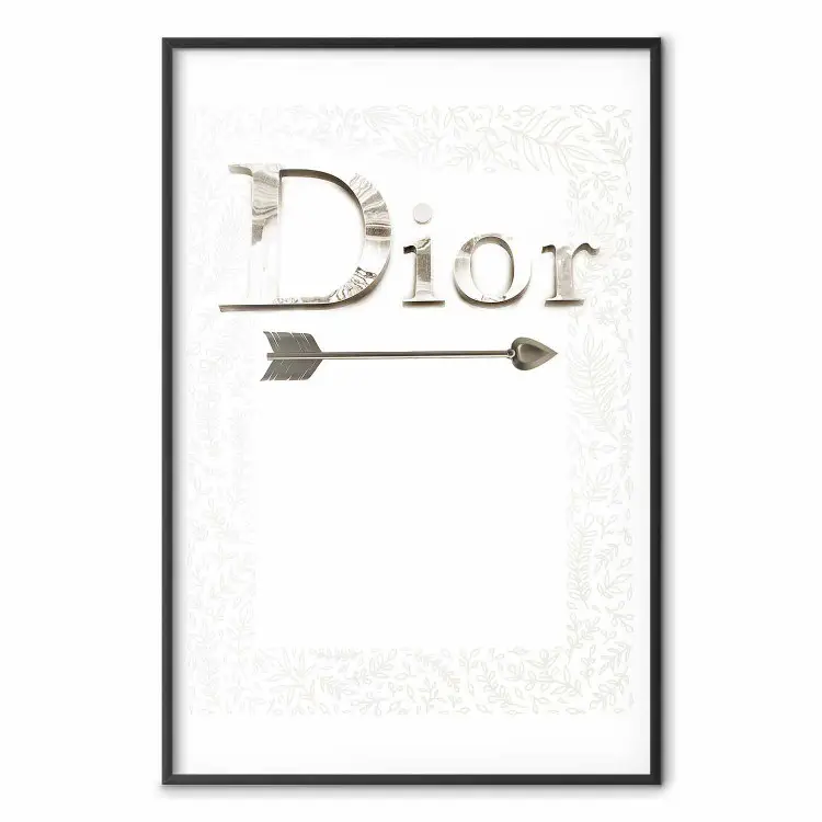 Plakat Srebrny Dior - napis po angielsku z lekką otoczką w motywie ...