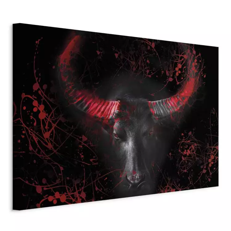 Obraz Rozjuszony byk szeroki - pierwszy wariant - abstrakcja drukowany ...