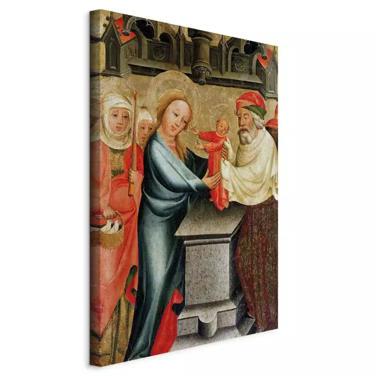 Reprodukcja Master Bertram - Ofiarowanie Chrystusa w świątyni, fragment ...