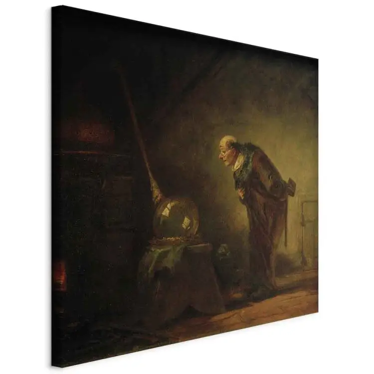 Reprodukcja Carl Spitzweg - Alchemik z księgą w lewej ręce - obraz na ...