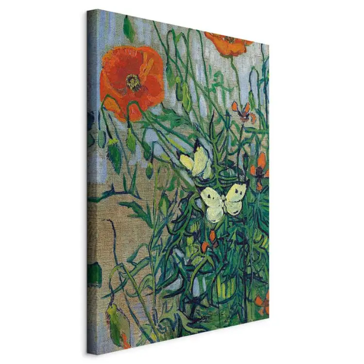 Reprodukcja Vincent van Gogh - Maki i motyle - obraz na ścianę malarza ...