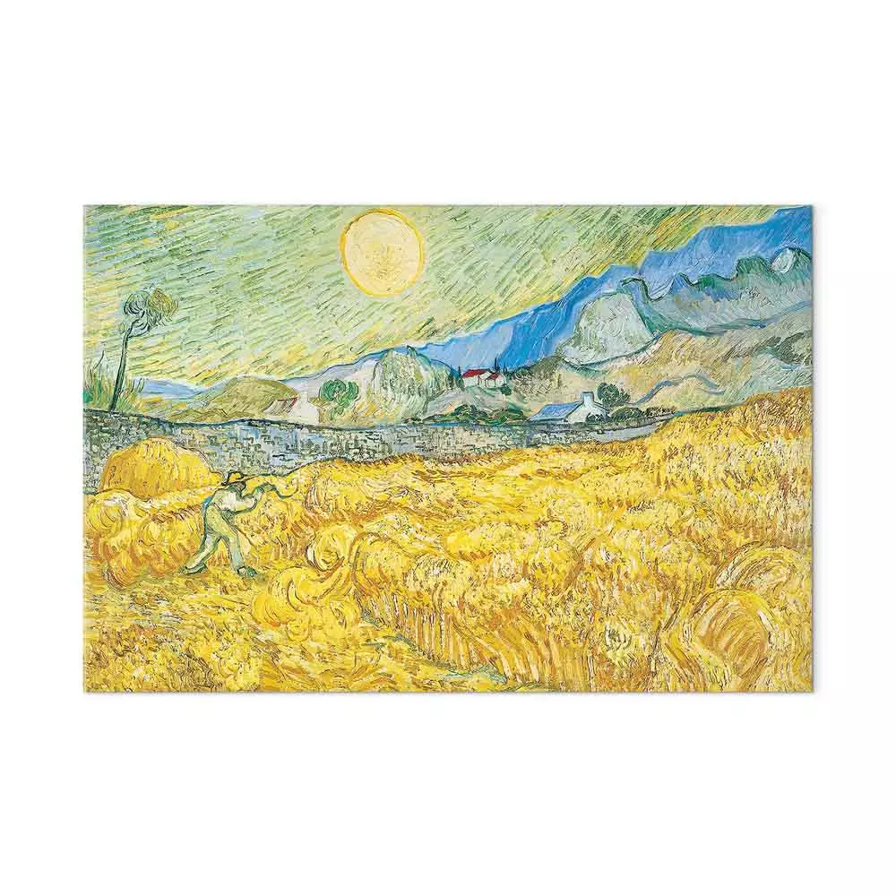 Reprodukcja Wheat Field Behind Saint-Paul Hospital with a Reaper ... Reprodukcja Wheat Field Behind Saint-Paul Hospital with a Reaper ...