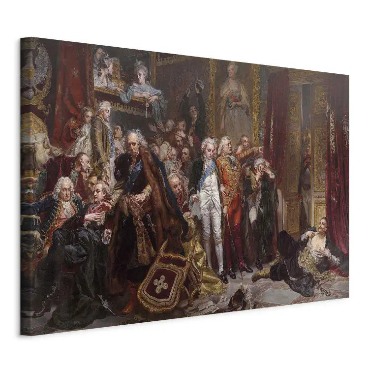 Reprodukcja Jan Matejko - Rejtan. Upadek Polski - obraz na ścianę ...