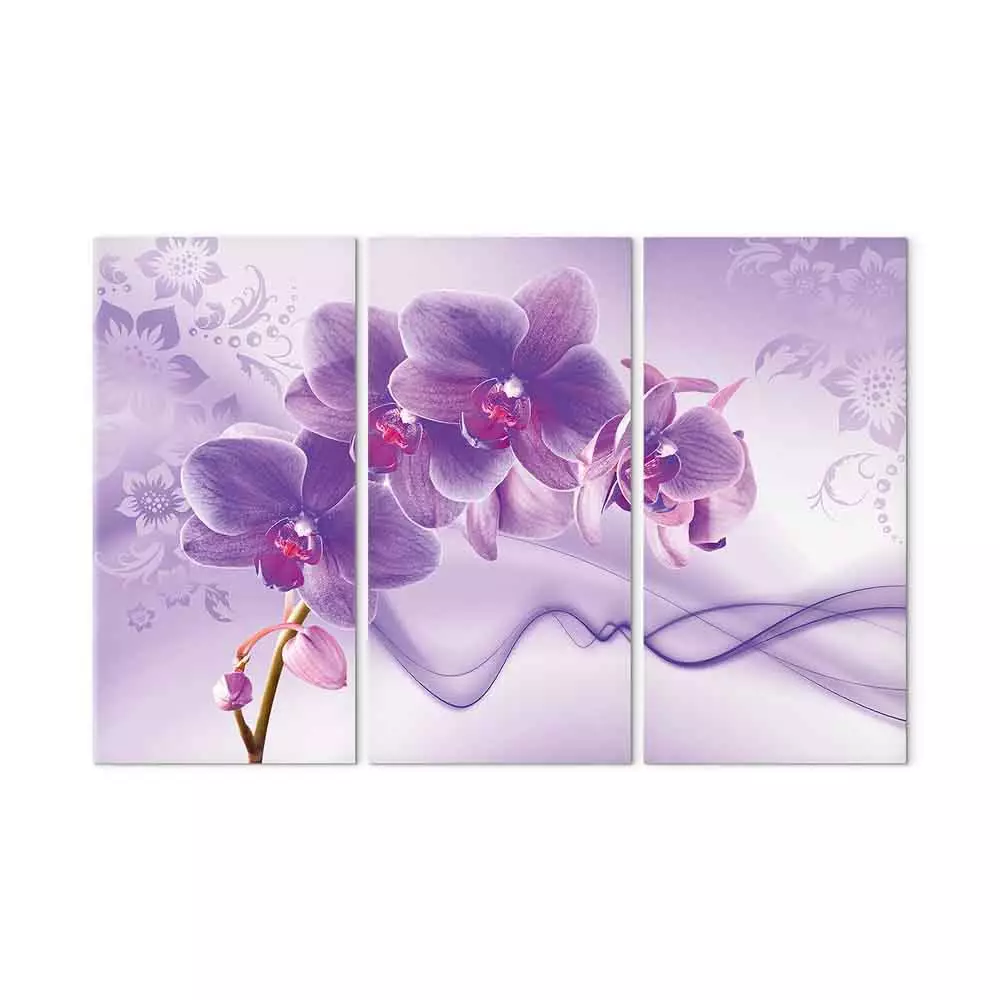 Obraz Eteryczna orchidea - fiolet drukowany na płótnie na ścianę - Orchidee - sklep bimago