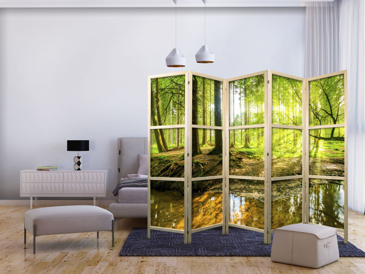Parawan Leśne jezioro II [Room Dividers] do pokoju - sklep bimago Leśne ...